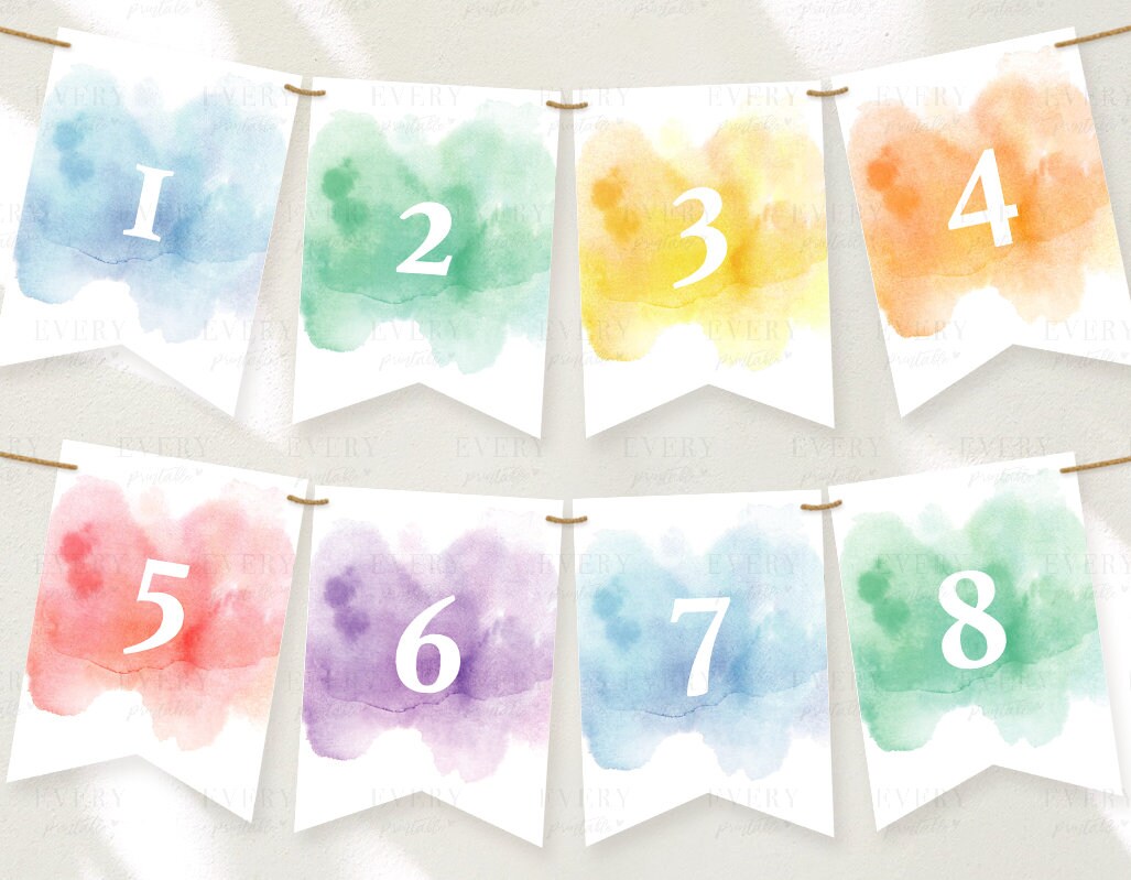 Rainbow Printable Banner Bridal Shower Decor Baby Shower - Etsy Australia