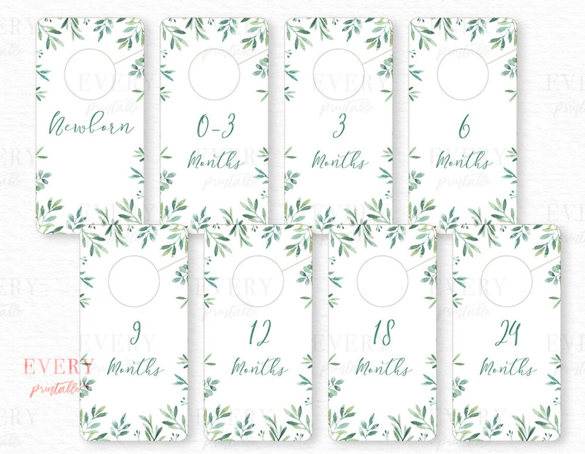 Green Leaf Nursery Closet Dividers Baby Closet Dividers | Etsy
