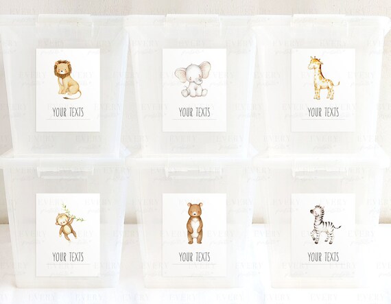 Safari Animals Organization Labels Blank Labels Printable | Etsy