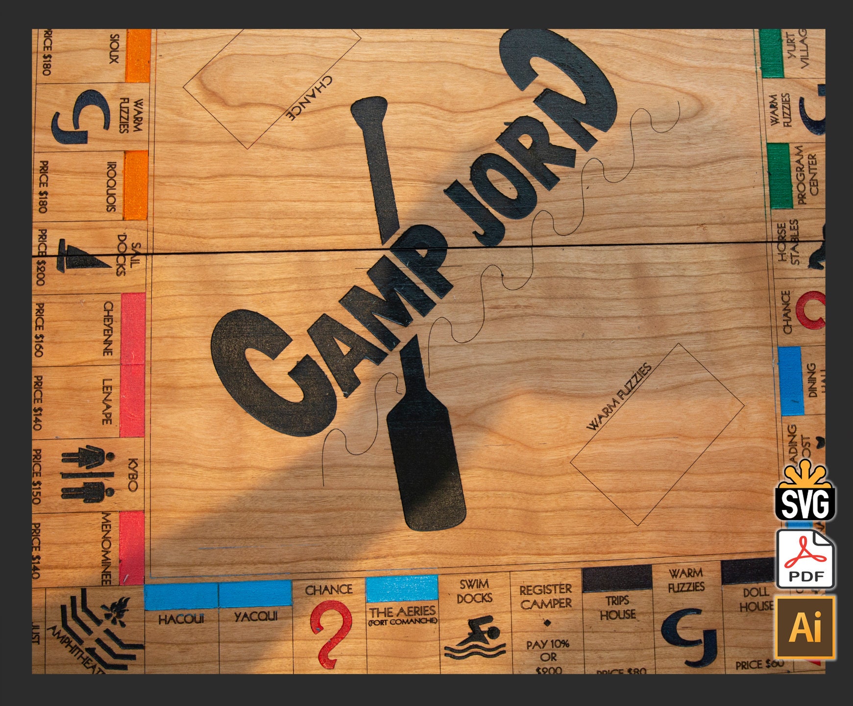 Laser Cut Monopoly Template digital Download | Etsy