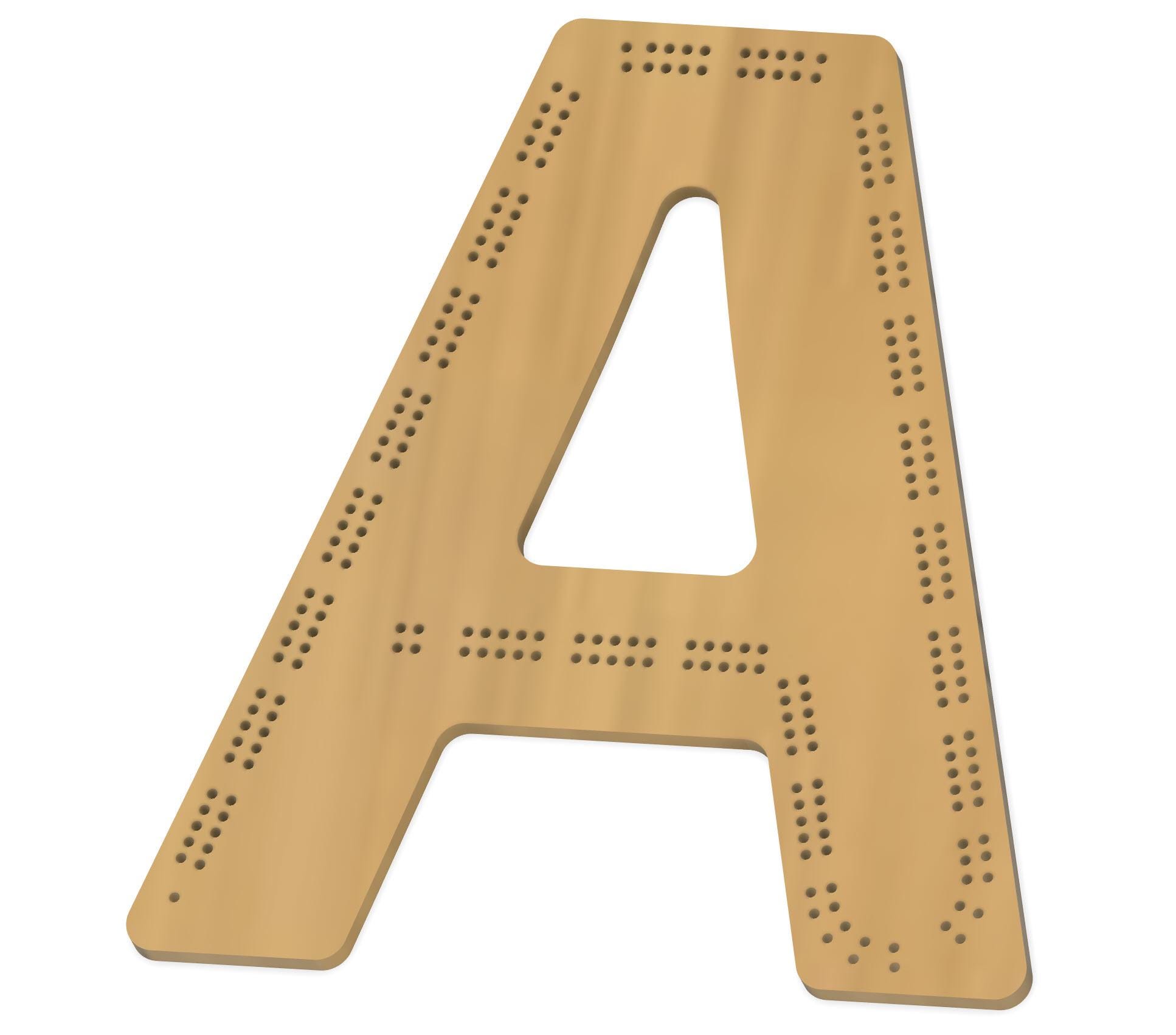The Letter a Cribbage Template 2 & 3 Player Options, laser Ready ...