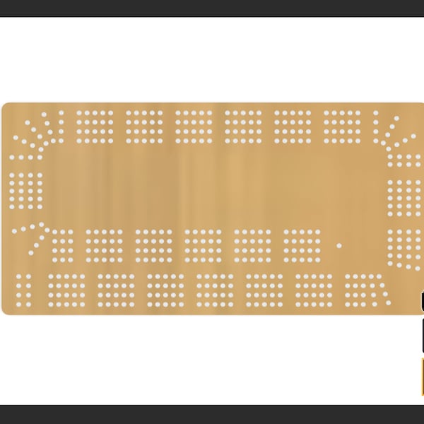 Cribbage Board Template - Etsy