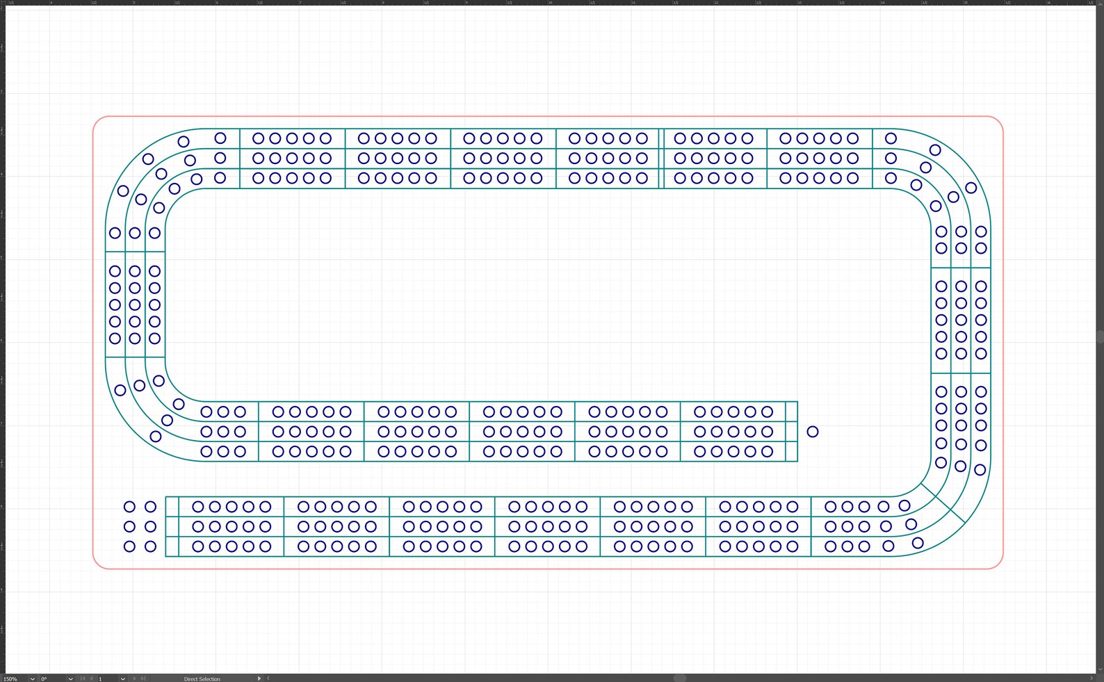 Rectangular Cribbage Board Template - (laser Ready Digital Download ...