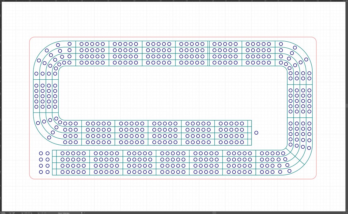 Rectangular Cribbage Board Template - (laser Ready Digital Download ...
