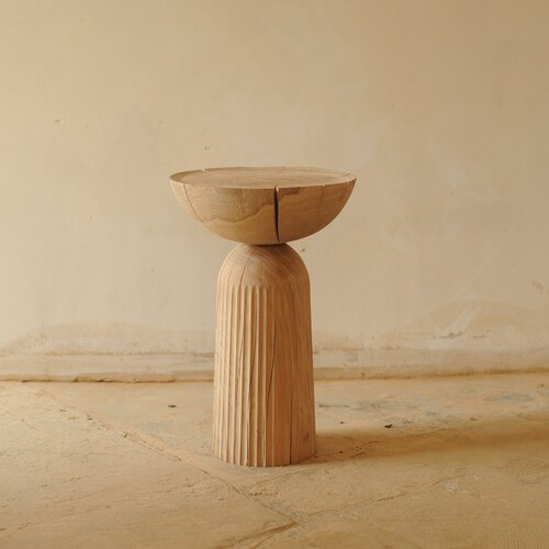 Rattan Damru Side Table - Etsy