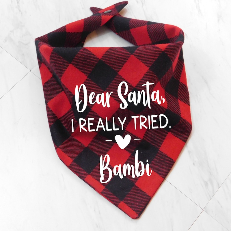 Santa Dog Bandana - Etsy