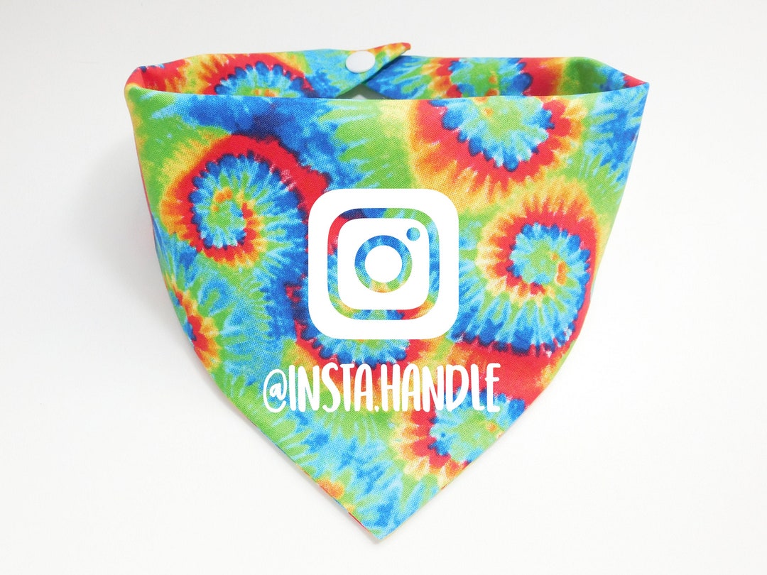 Instagram Handle Dog Bandana - Social Media Dog Bandana - Custom Dog ...