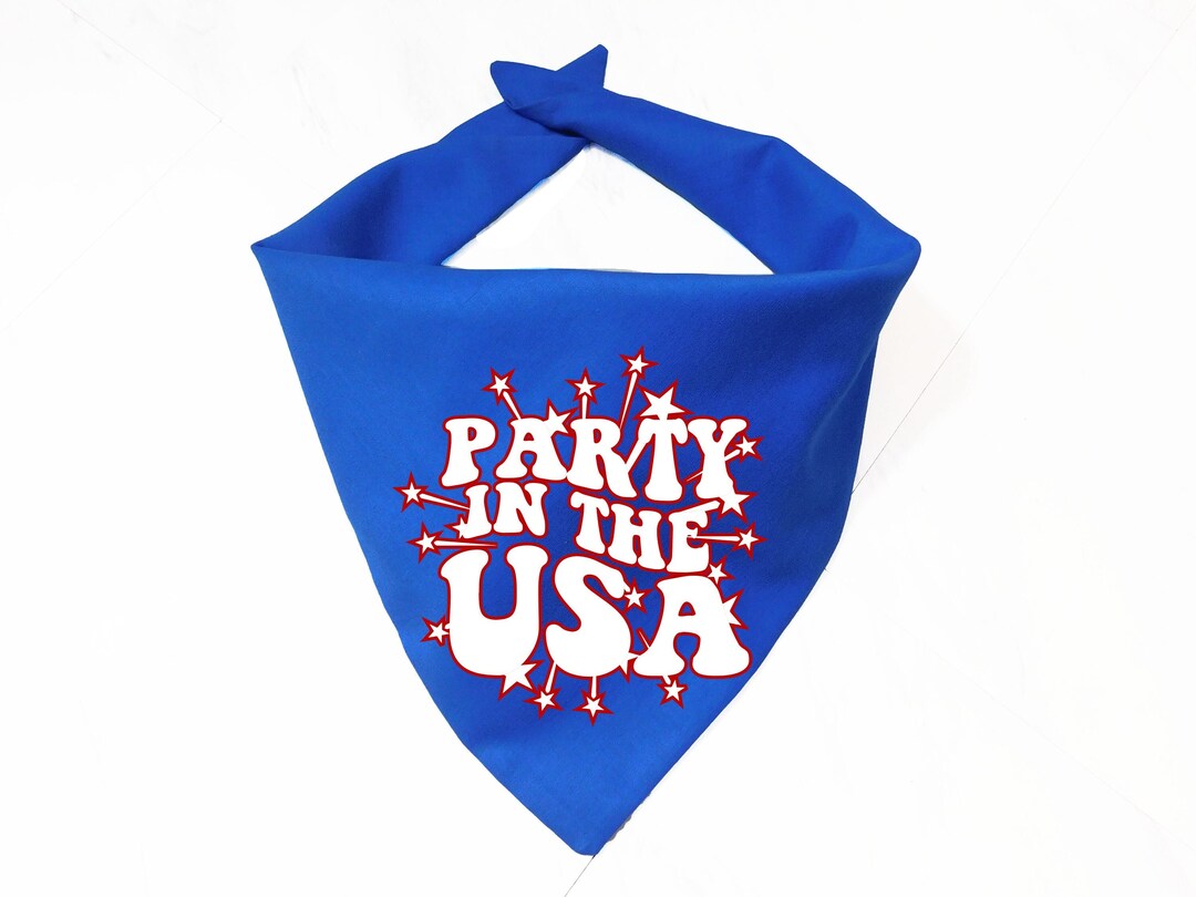 4th of July Dog Bandana - Party in the USA Dog Bandana - Fourth of July ...