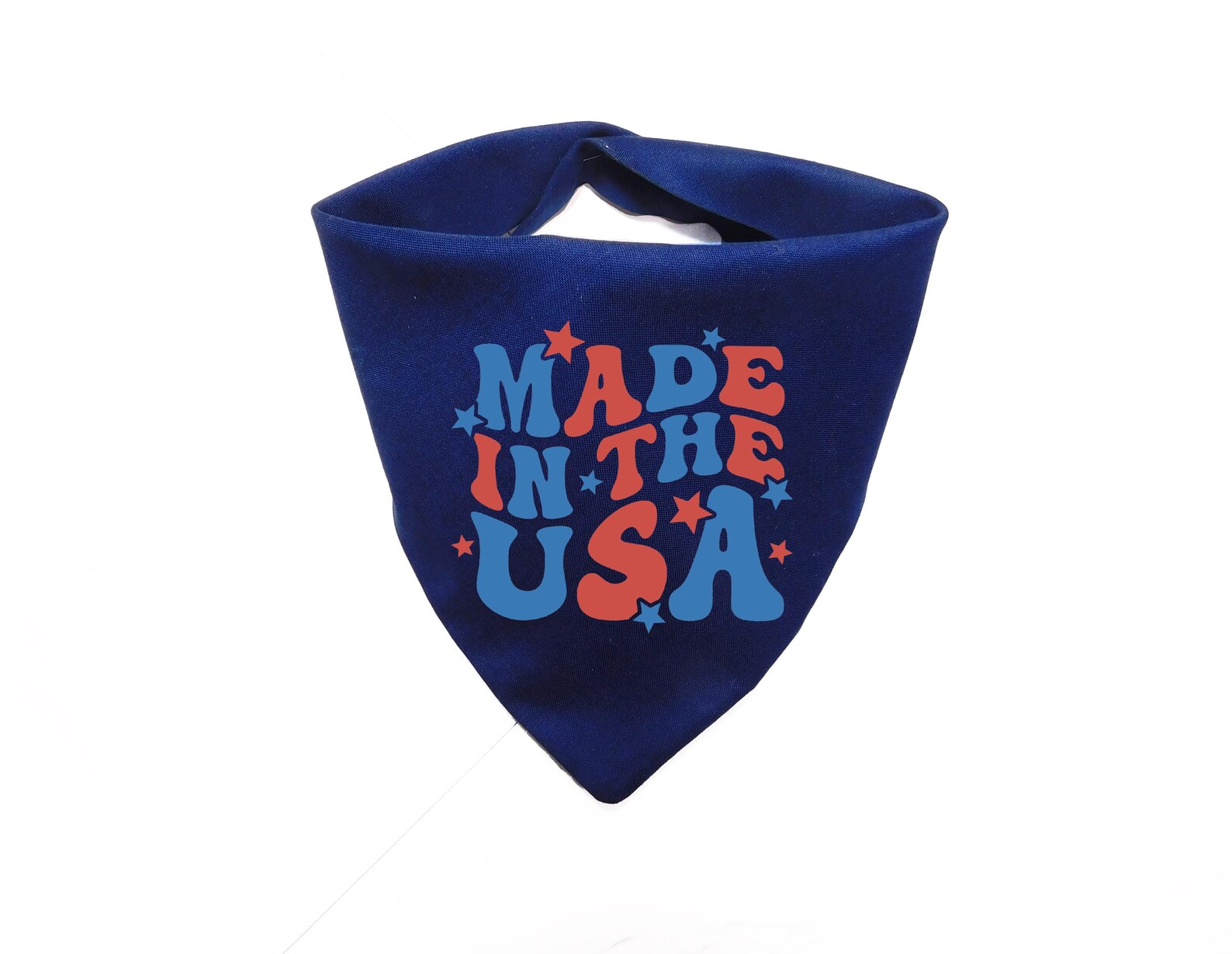 Made in the USA Dog Bandana - Red and Blue 4th of July Dog Scarf ...