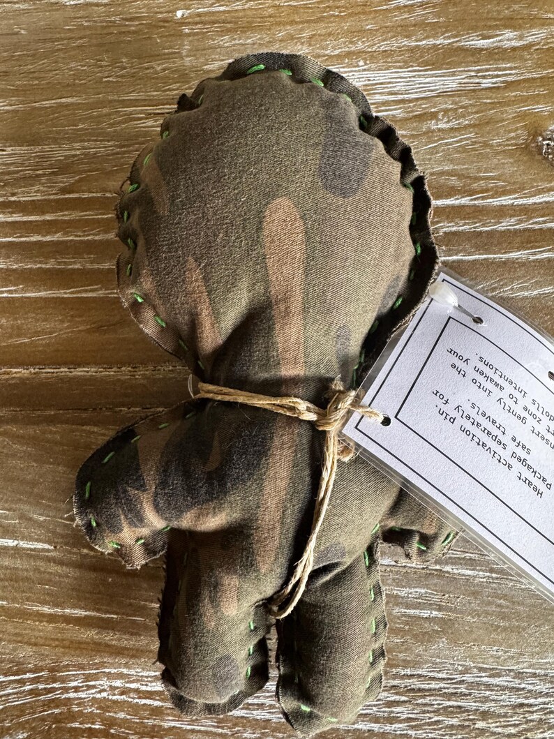Handmade Camo Voodoo Doll – Green & Beige Plush Art Doll – Unique Gift ...