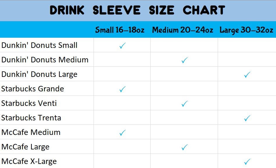 Custom Monogram Personalized Iced Coffee Tea Soda Drink Sleeve | Etsy