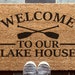 Welcome to Our Lake House Door Mat Custom Coir Doormat Personalized ...
