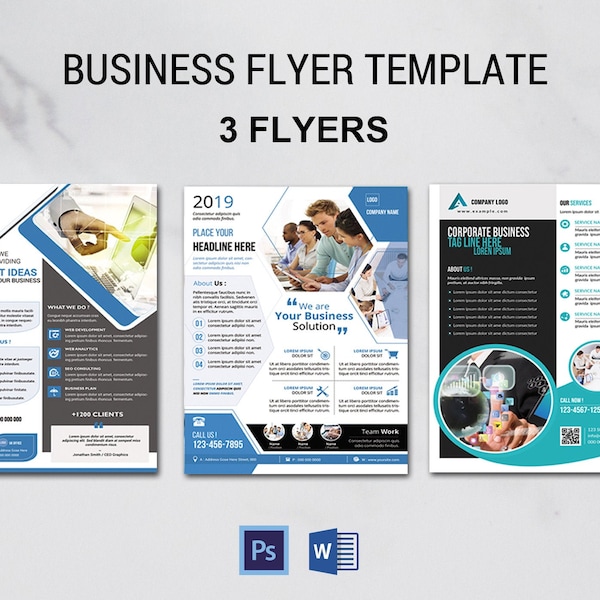 Business Flyer Template Photoshop - Etsy