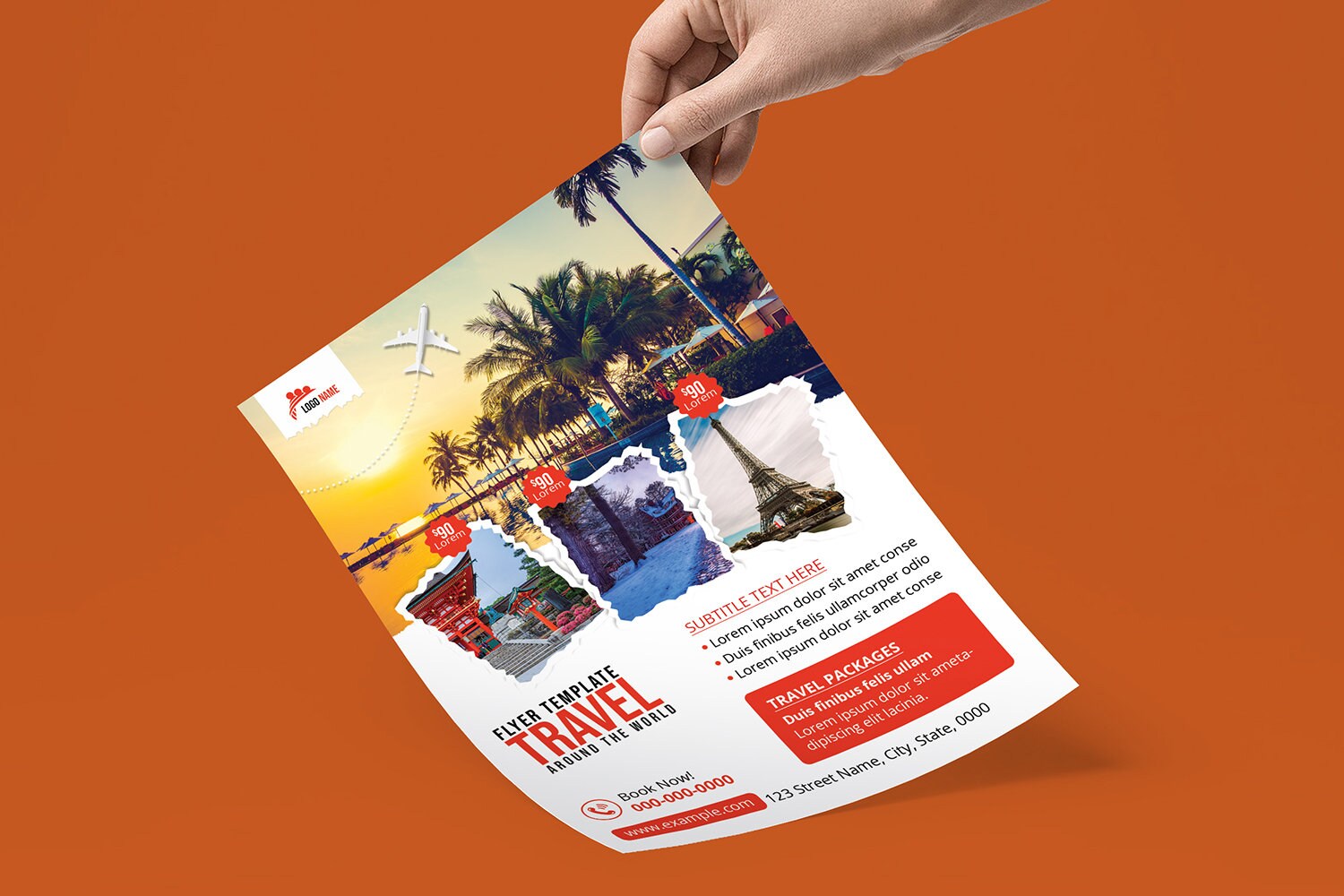 Travel Agency Promotion Flyer Template | MS Word and Photoshop Template ...