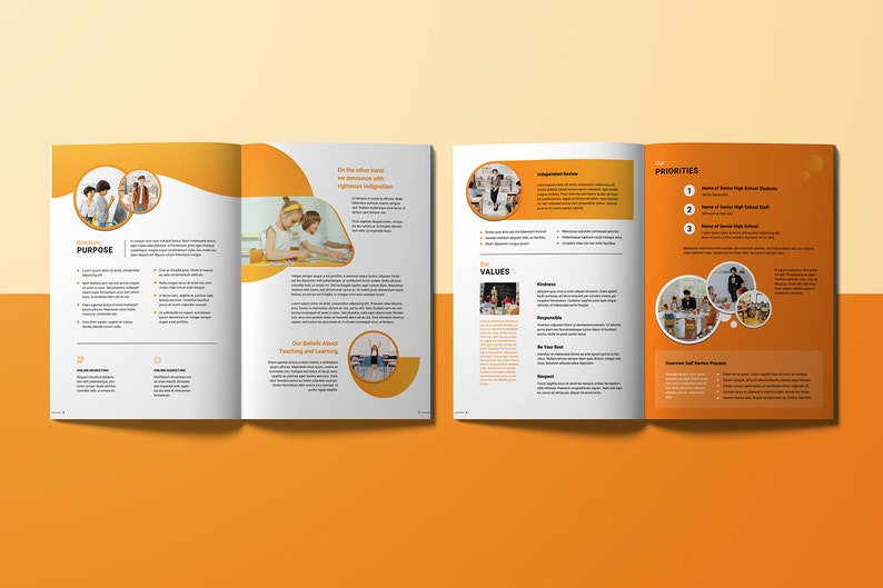 School Business Plan Brochure Template: A4 & US Letter (instant ...