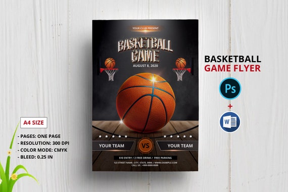 Basketball Game Flyer Template Basketball Tournamen Flyer - Etsy