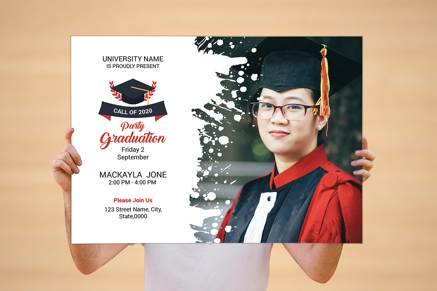 Graduation Invitation Template Senior Graduation Announcement Ms Word ...