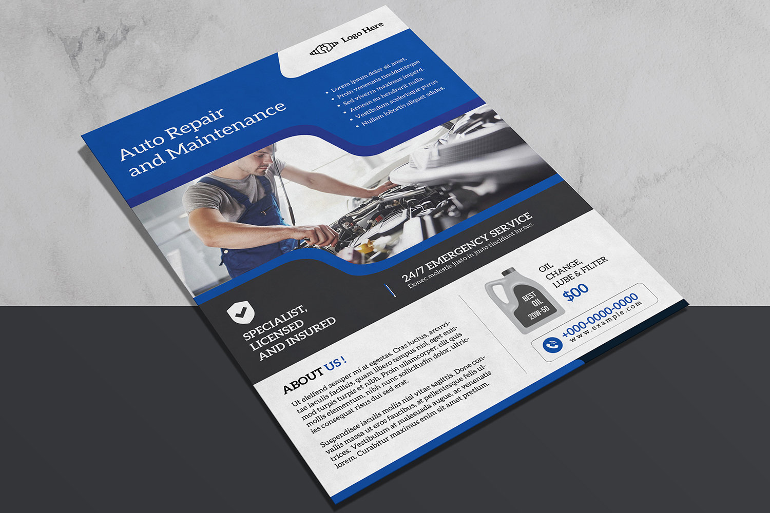 Car Service Flyer Template: Auto Repair, Mechanic (instant Download) - Etsy