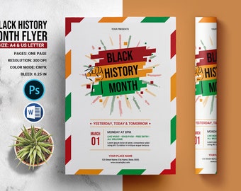 Black History Event Flyer Template Party Invitation Flyer | Etsy