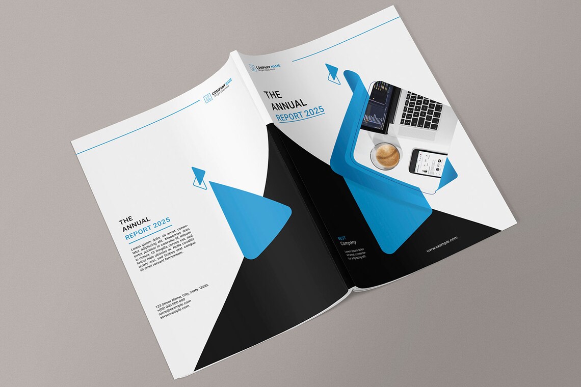Annual Report Brochure Template. Business Report Brochure, Company ...