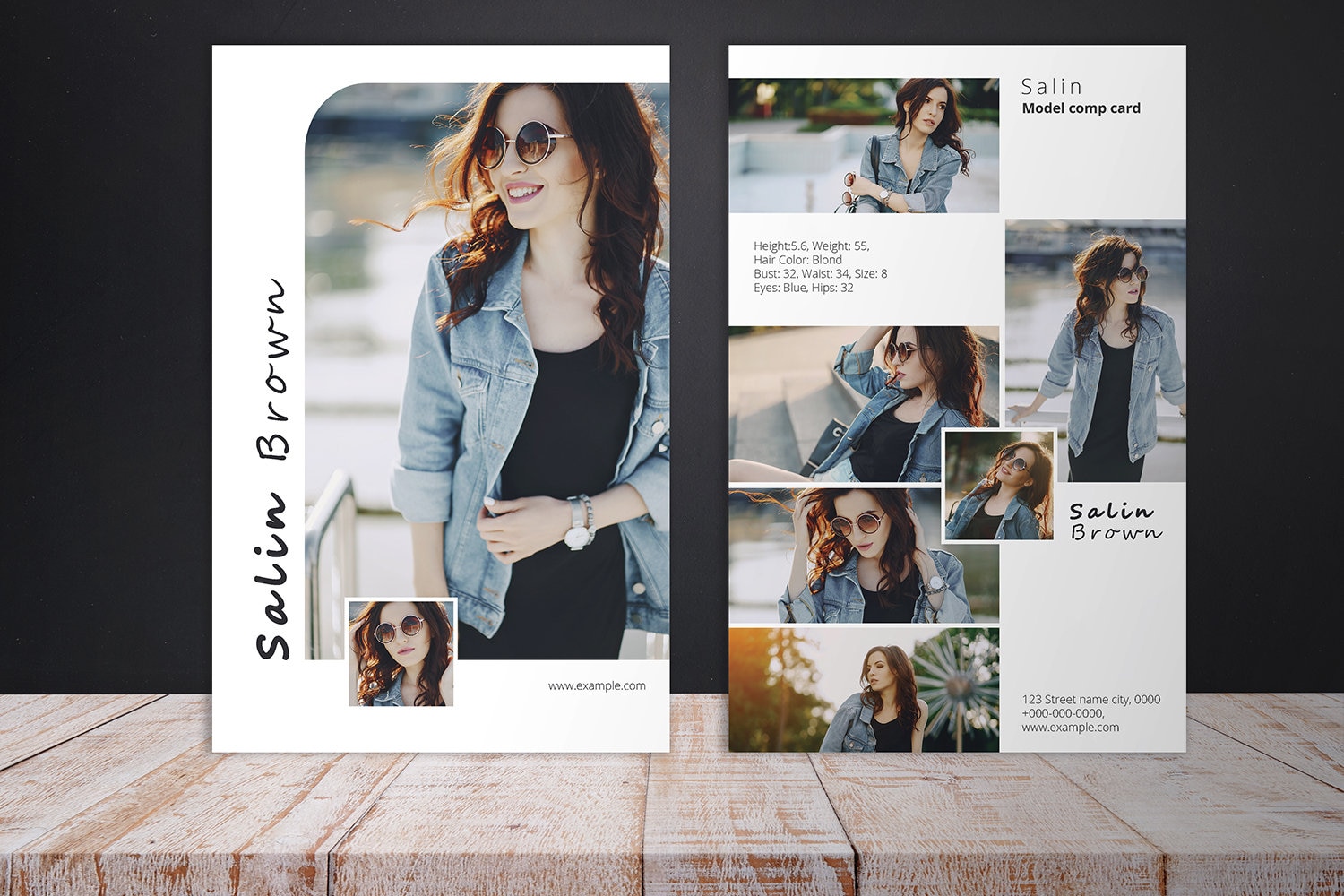 Drawing & Illustration Photoshop and MS Word Template Comp Card ...