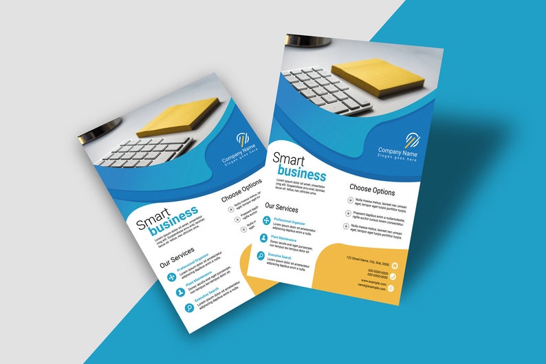 Corporate Business Flyer Template: Minimalist Design (MS Word ...