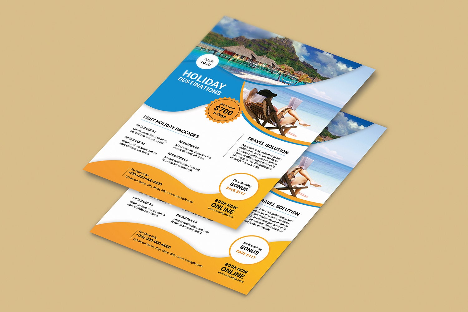 Travel Agency Promotion Flyer Template | Tour & Vacation Marketing ...