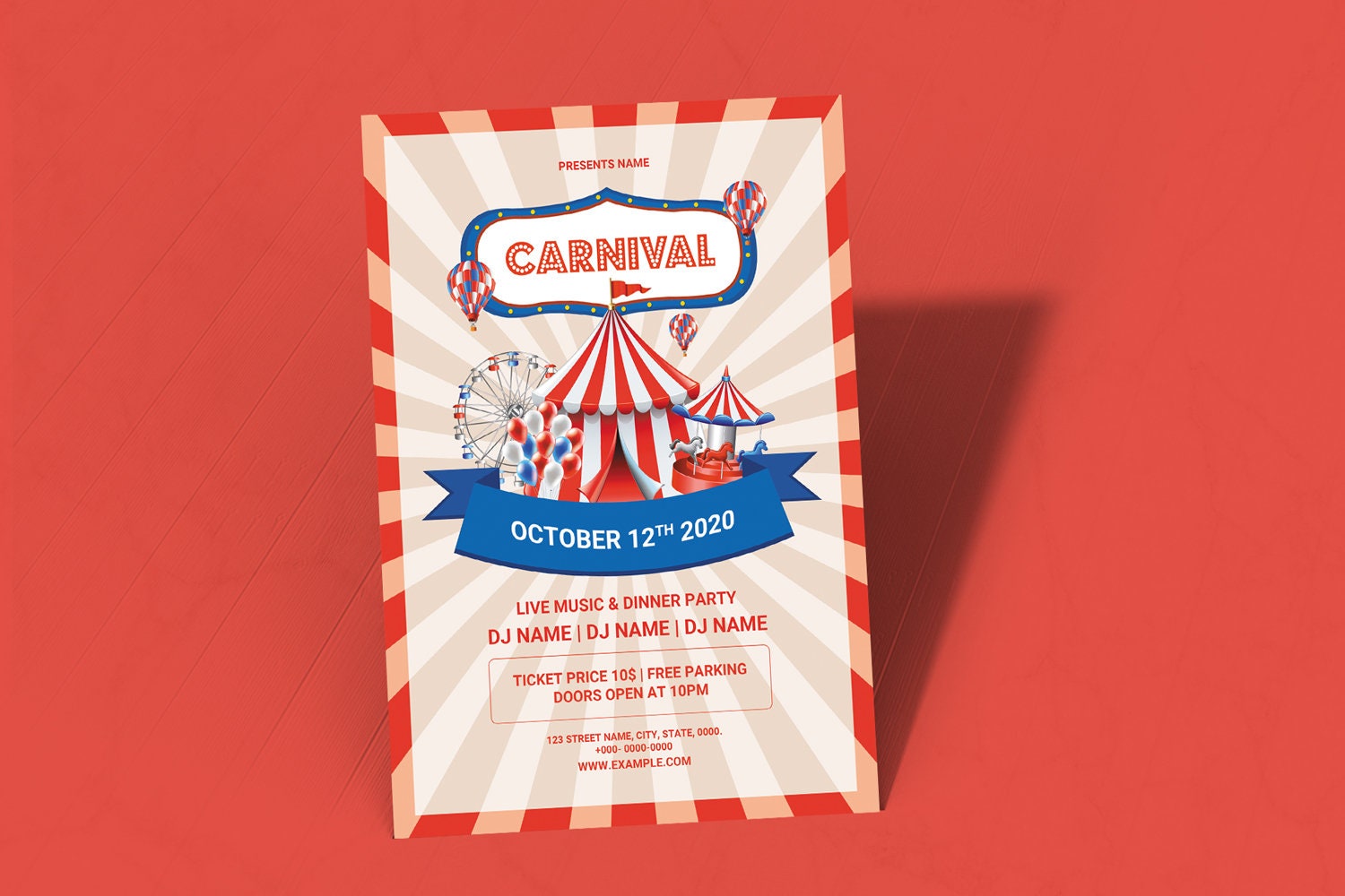 Carnival Flyer Template, Carnival & Fun Fair Flyer | Canva, MS Word and ...