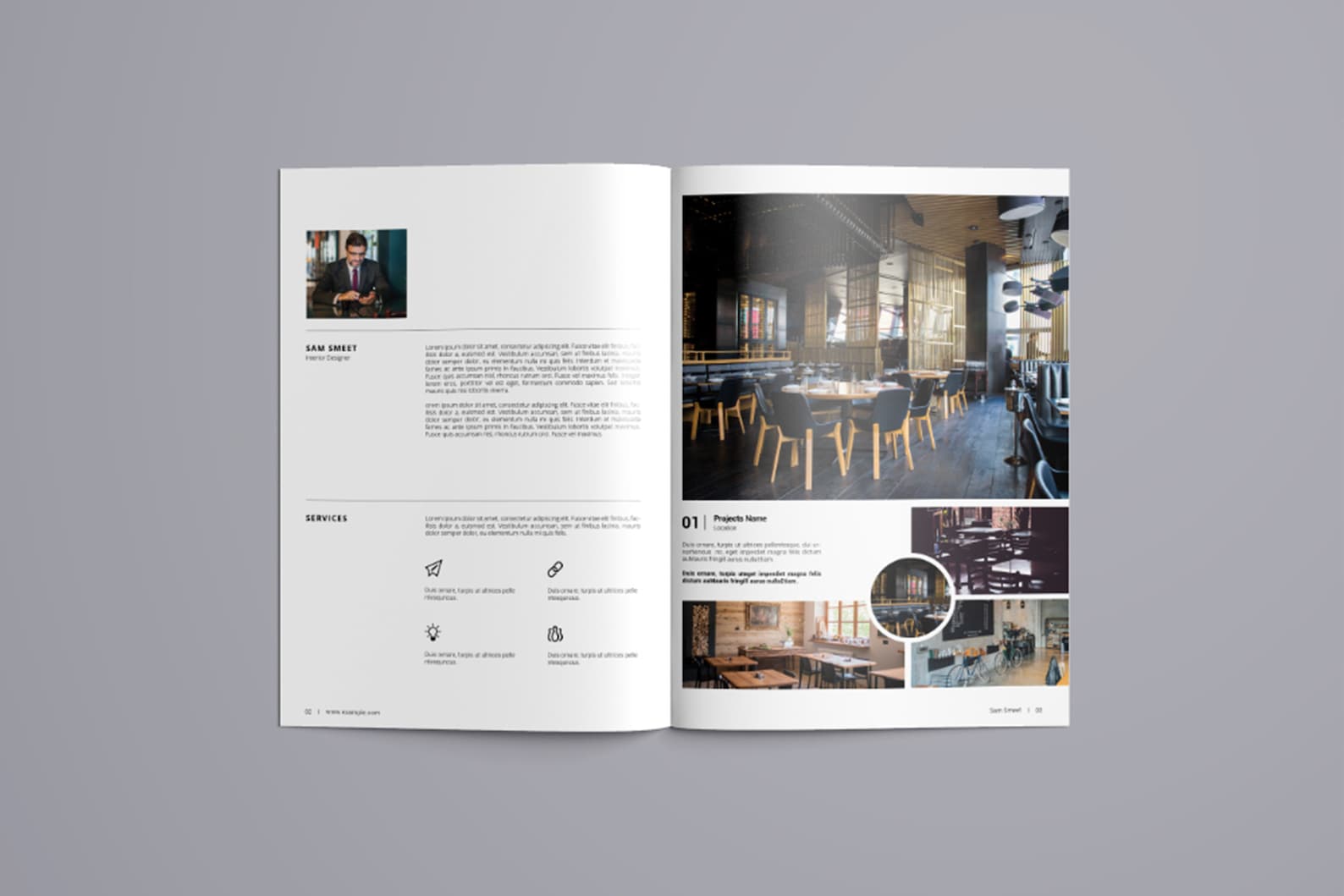 Interior Designer Portfolio Template Interior Design Brochure Instant ...