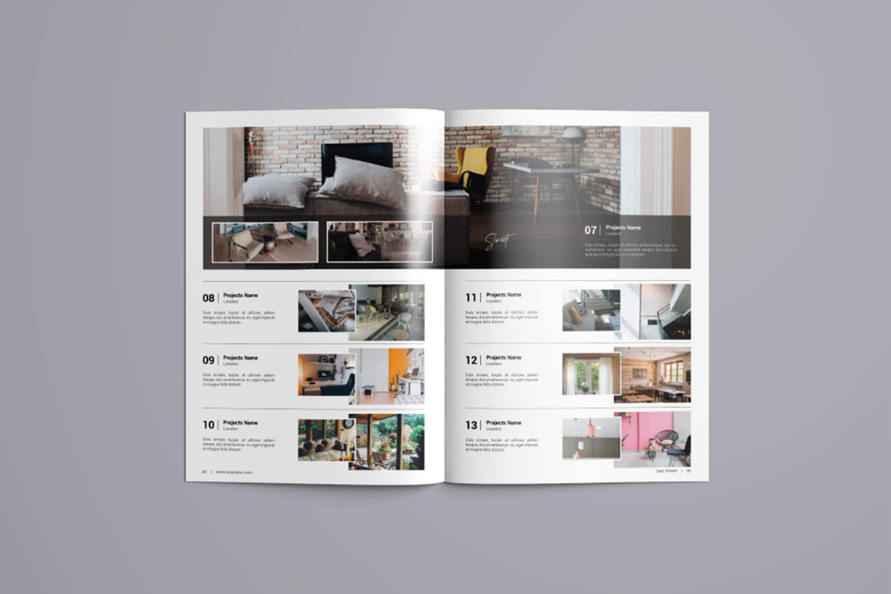 Interior Designer Portfolio Template Interior Design Brochure Instant ...