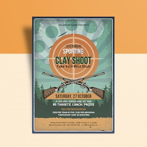 Clay Shooting Competition Flyer Template | Photoshop , Ms Word and ...