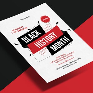 Black History Event Flyer Template | Party Invitation Flyer, Ms Word ...