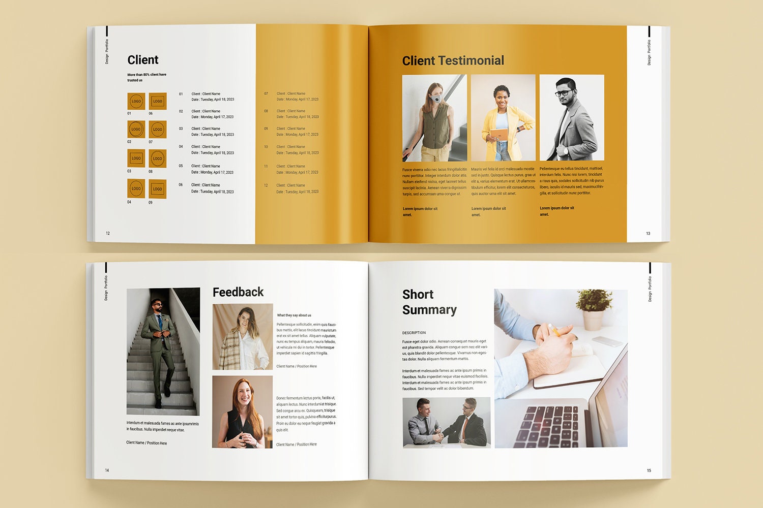 Design Portfolio Template, Multipurpose Work Portfolio Brochure ...