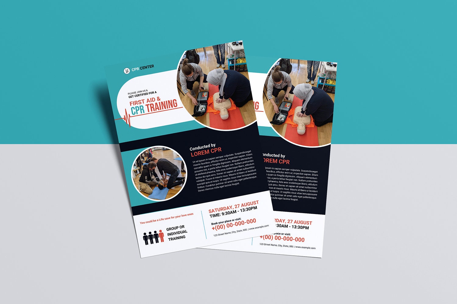CPR Training Flyer Template: First Aid, Ms Word, Photoshop, Canva ...