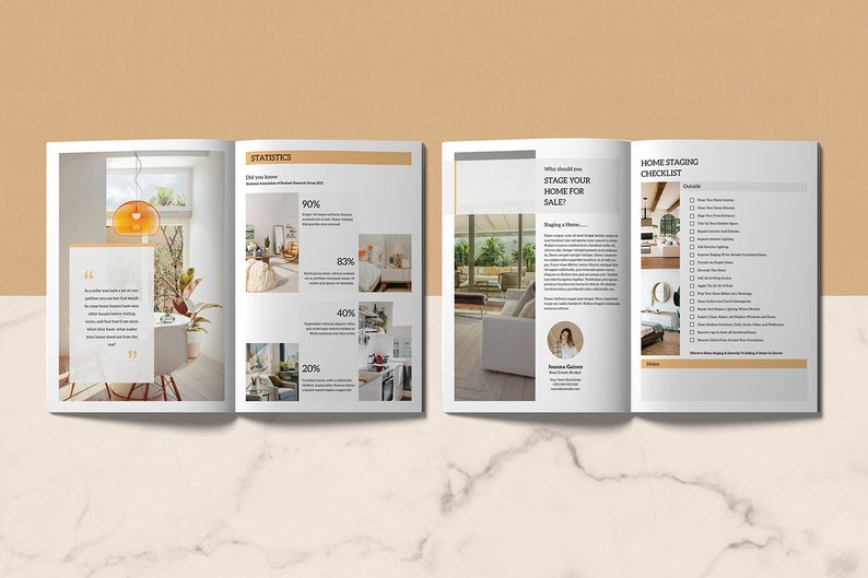 Real Estate Home Staging Guide Template, Adobe Indesign and Canva ...