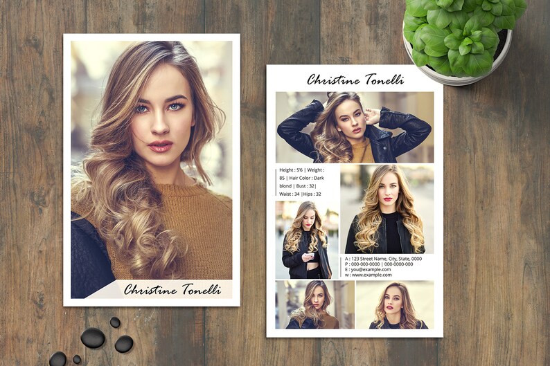 Modeling Comp Card Template | Model Comp Card | Ms Word , Photoshop ...