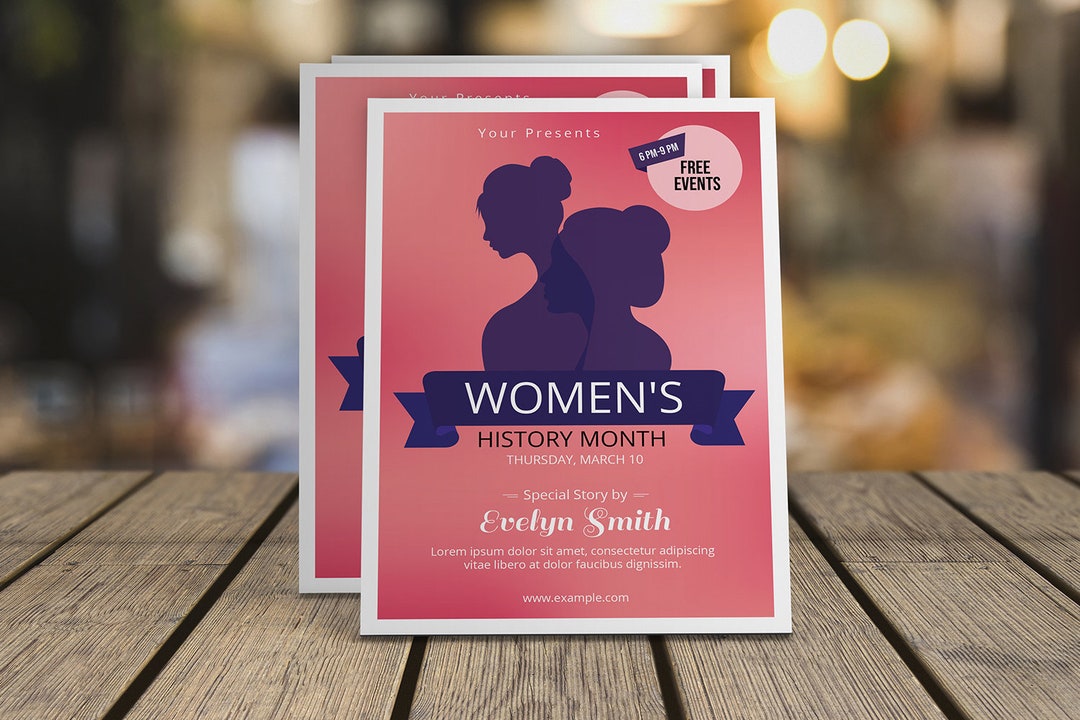 Women's History Month Event Flyer Template | MS Word, Photoshop and ...