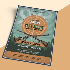 Clay Shooting Competition Flyer Template | Photoshop , Ms Word and ...
