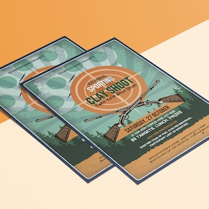 Clay Shooting Competition Flyer Template | Photoshop , Ms Word and ...