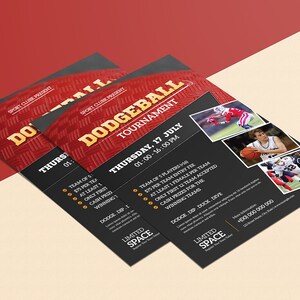 Dodgeball Game Flyer Template | Dodgeball Tournament Flyer Photoshop ...