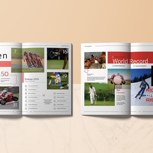 Sports Magazine Template | Indesign Template Instant Download - Etsy
