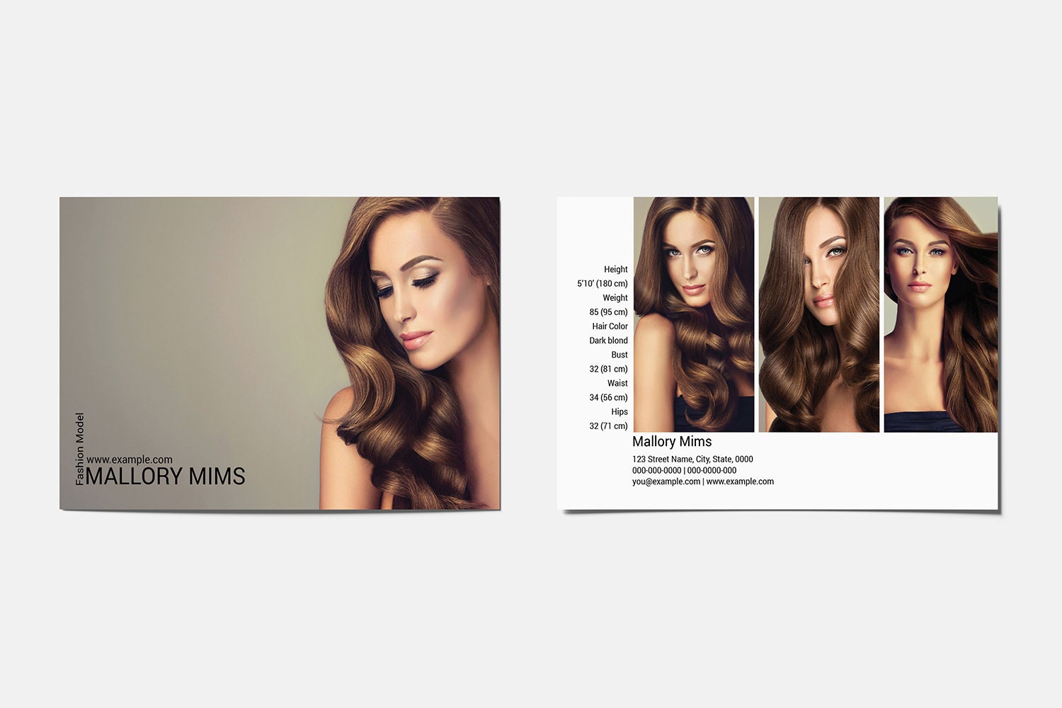 Printable Modeling Comp Card Template | Model Comp Card, Composite Card ...