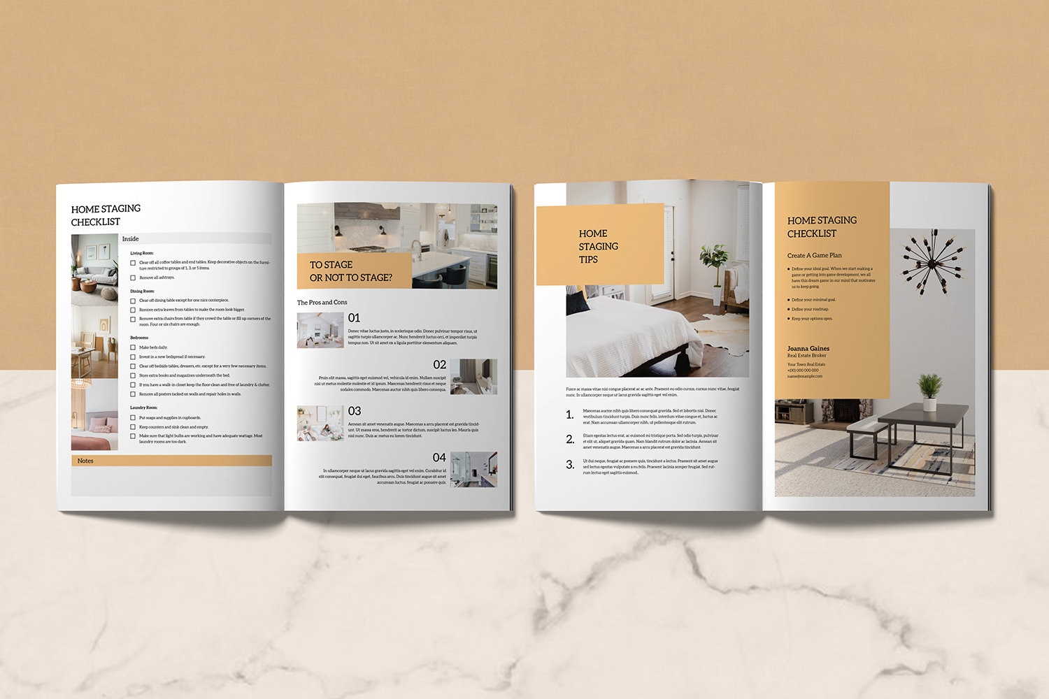 Real Estate Home Staging Guide Template, Adobe Indesign and Canva ...
