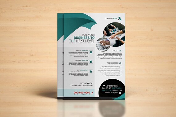 Business Flyer Corporate Flyer Template Ms Word Photoshop - Etsy