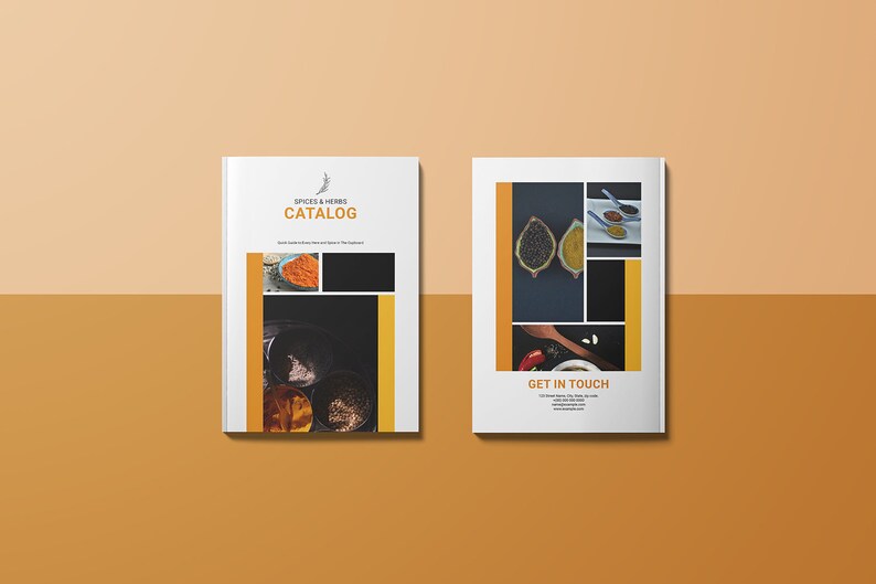 Printable Spices Catalog Template | Canva, MS Word and Indesign ...