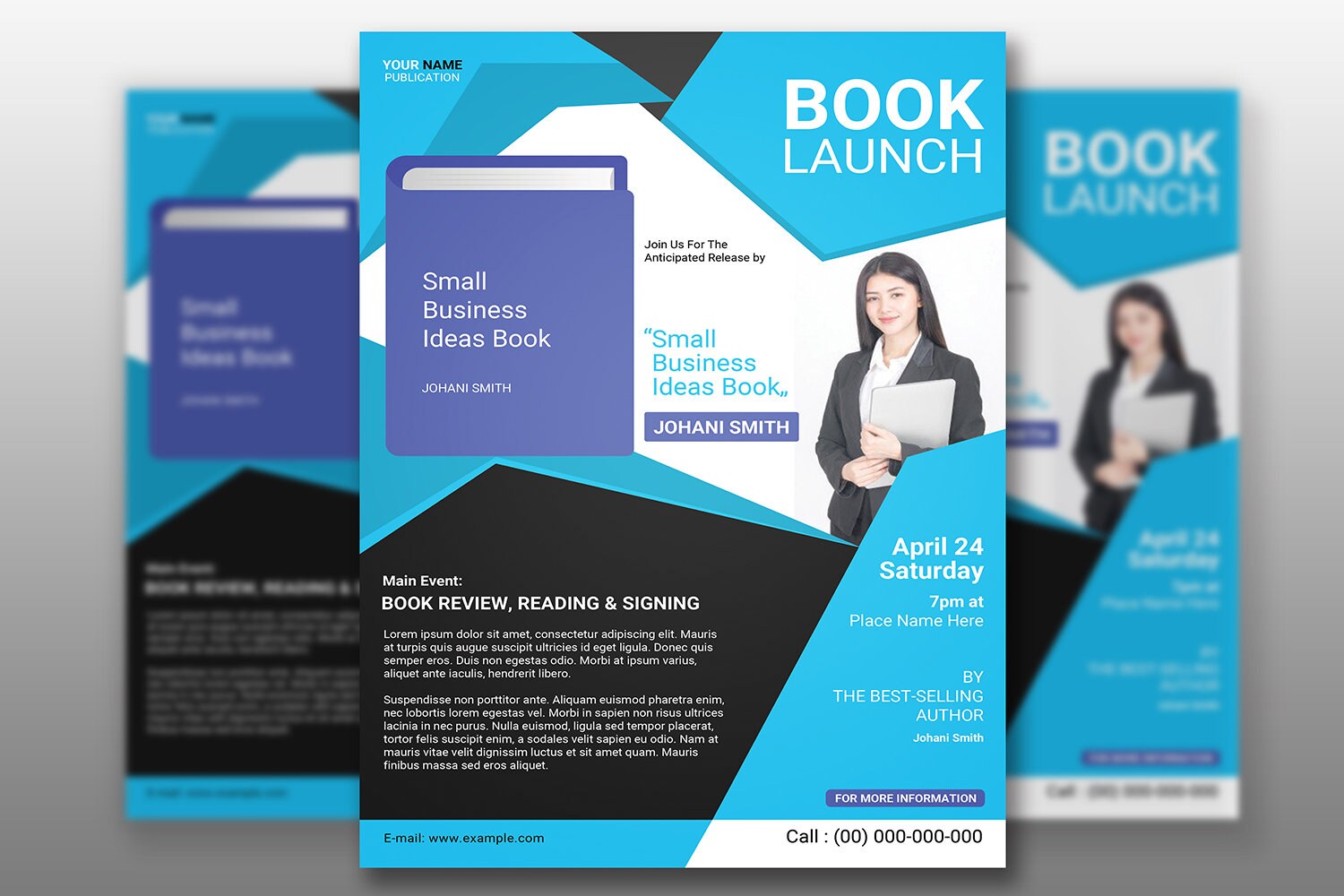 Book Launch Flyer Template: Ms Word & Photoshop (digital Download) - Etsy