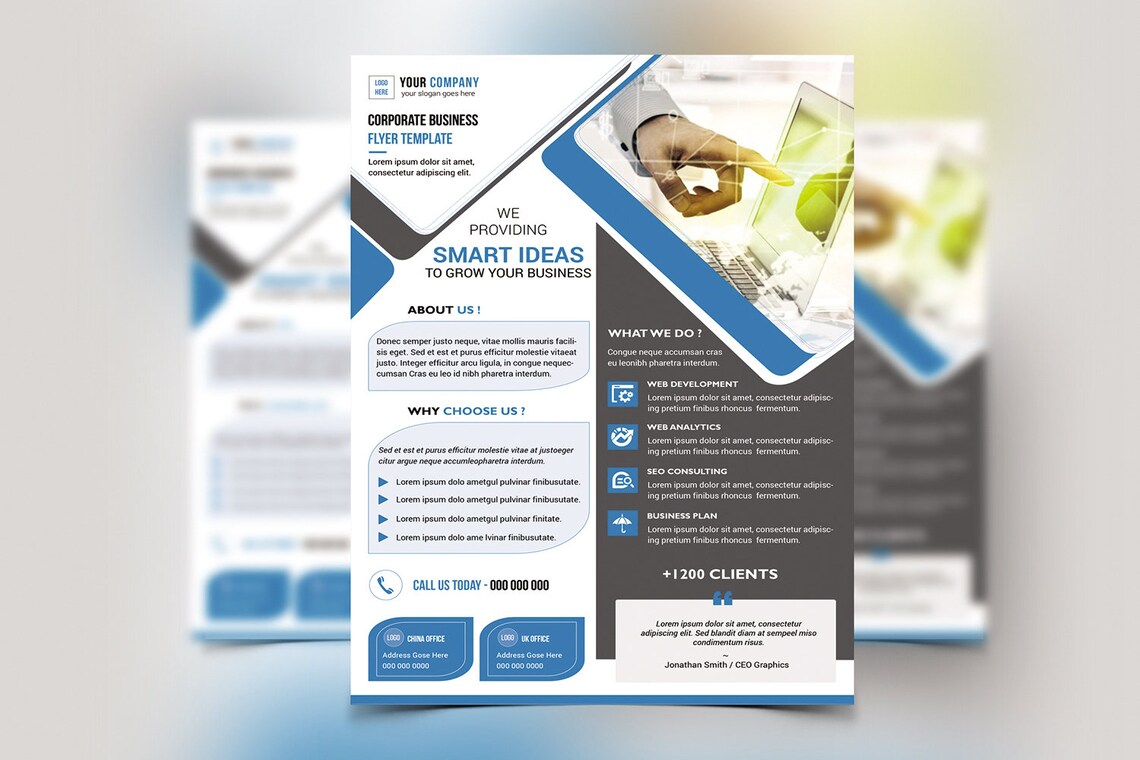 Business Flyer Corporate Flyer Template MS Word, Photoshop and ...