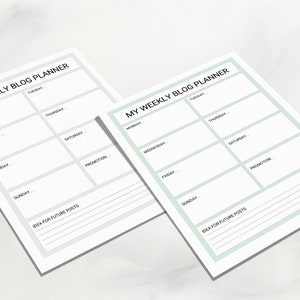 Printable Blog Planner Worksheet Template Blogging Checklist | Etsy