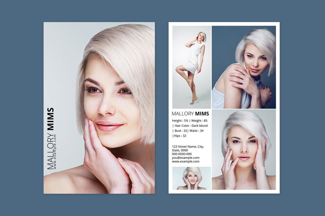 Printable Modeling Comp Card Template | Model Comp Card, Composite Card ...