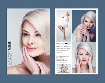Modeling Comp Card Template Model Comp Card, Composite Card, Zed Card ...